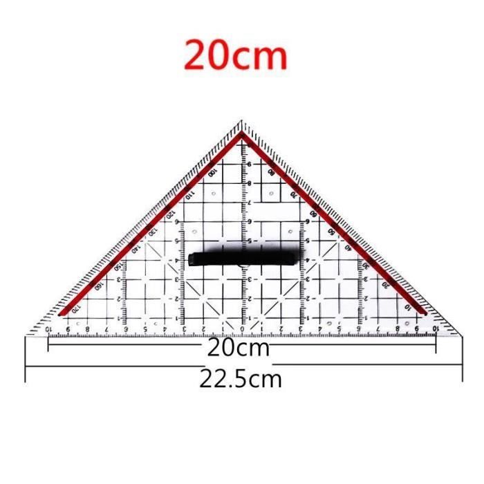 Regle - equerre,Règle de Triangle de dessin multifonction avec poignée ...