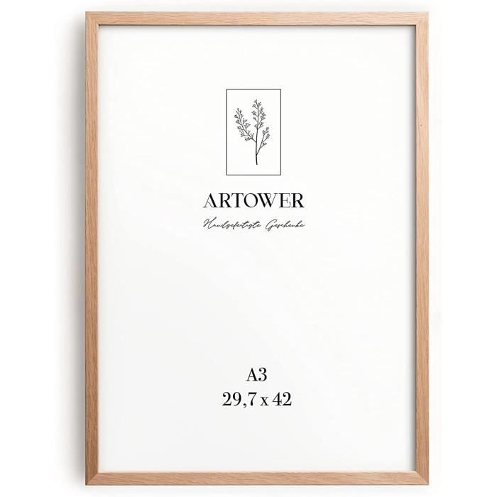Cadre Photo En Bois Naturel De Chêne - Format A3 - 30 X 42 Cm - Grand ...