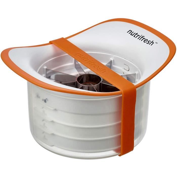 Nutrifresh Prep Lot de 4 trancheuses fruits et lgumes avec trancheuse ...