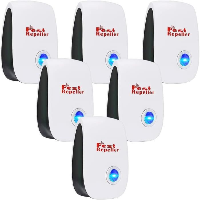 Anti-Rongeurs Insectes, 6 Répulsif Antiparasitaire Électronique ...
