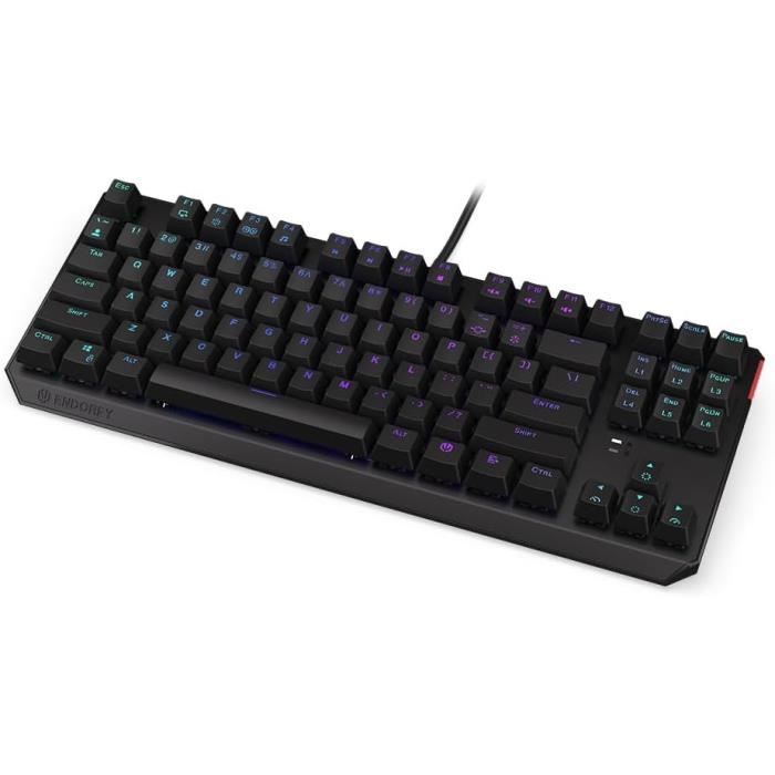 Thock Tkl Blue, Mechanical Keyboard, Qwerty, Kailh Blue Switches, Rgb ...