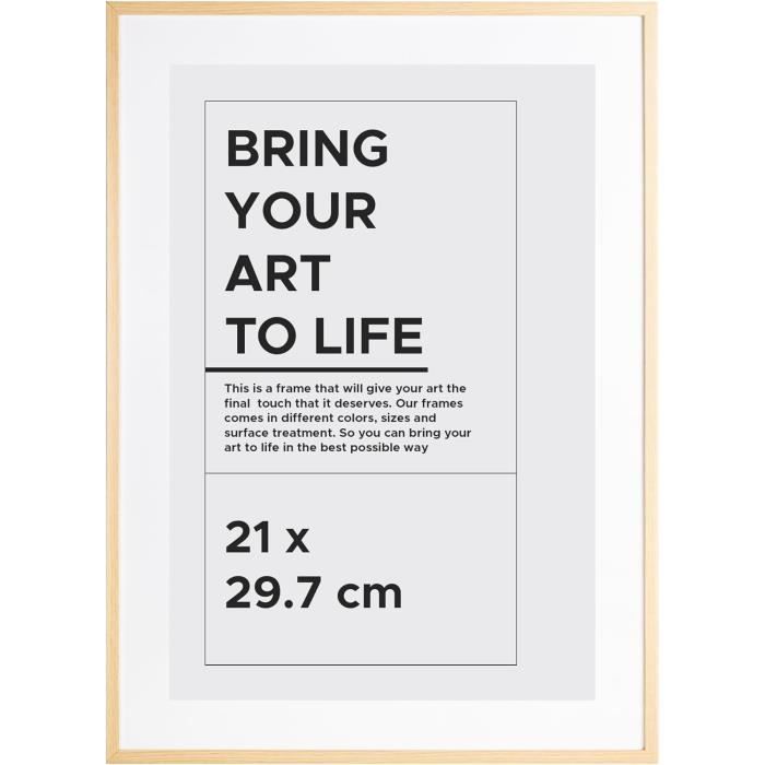 Cadre Photo A4 Chêne | Cadre 21X30 Cm | Cadre Photo Bois Chêne Avec ...