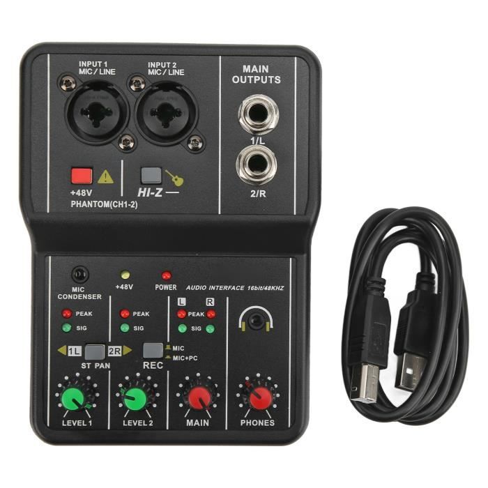 Mélangeur audio 2 canaux - CIKONIELF - Console de mixage USB ...