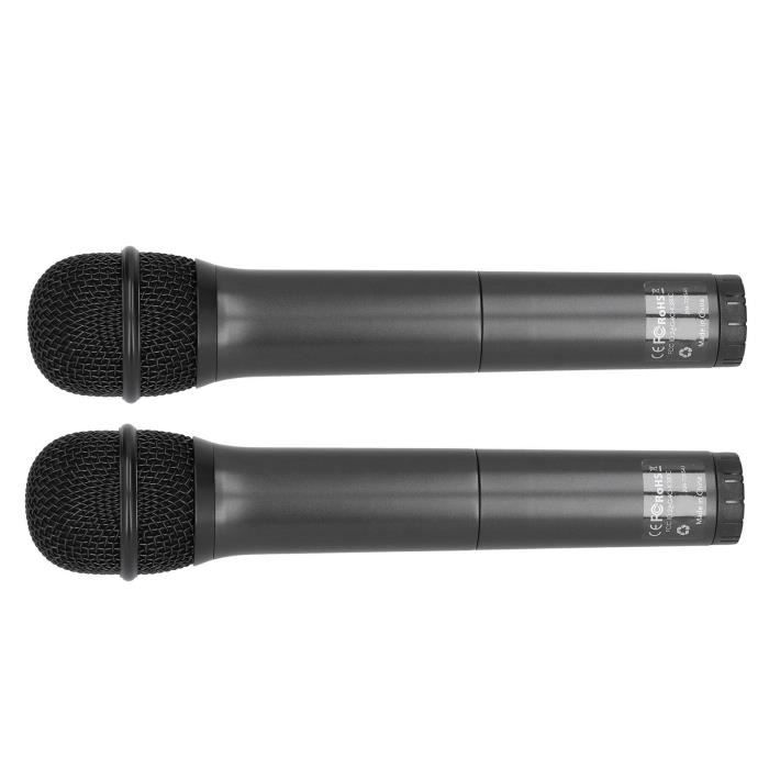 Dilwe Microphone sans fil rechargeable Kit de système de microphone ...