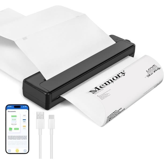 Imprimante Thermique A4 Portable Compacte sans Encre XINGGANG ...