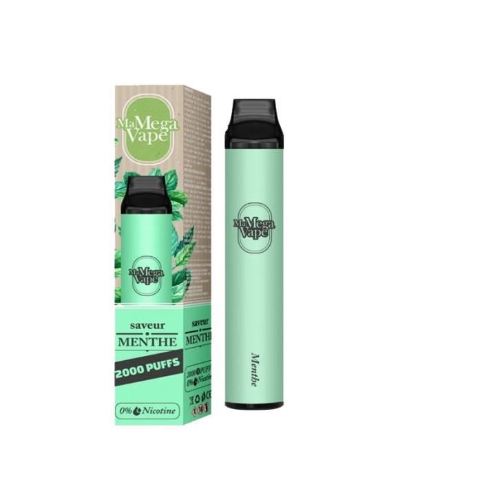MA MEGA VAPE 2000 PUFFS 0MG MENTHE - Cdiscount Au quotidien
