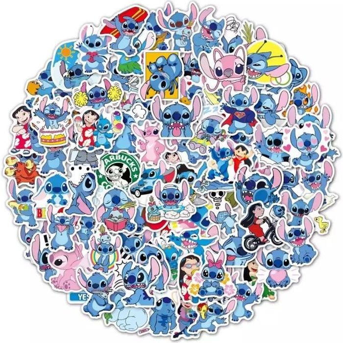 Autocollant Stitch Angel Lio Stickers - Generique - Lot de 20 ...