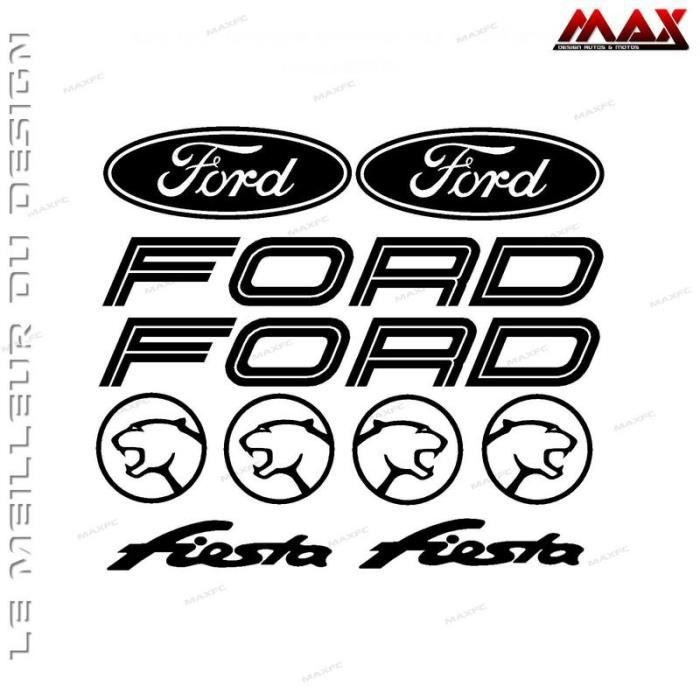 10 stickers FORD – NOIR – Fiesta Ka Focus Mondeo C-Max Kuga Egde ...