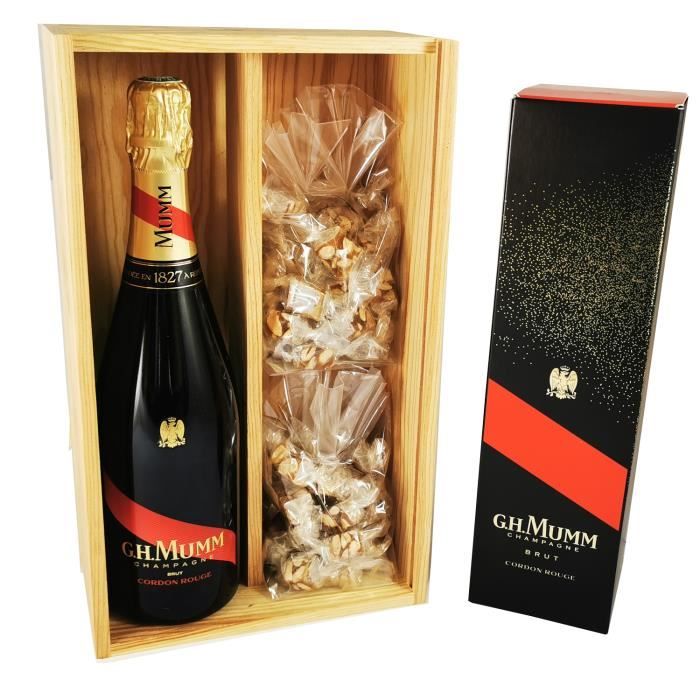 Mumm champagne - Grand Cordon sous étui 2 * 150 grammes nougadets noirs ...