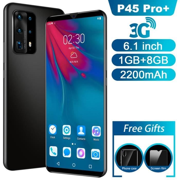 P45 Pro + 6.1 pouces Smartphone 1 + 8G téléphone intelligent Android ...