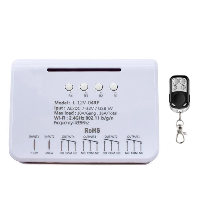4CH Wireless Switch,WiFi Smart Switch Module,7V-32V Wifi RF - Cdiscount ...