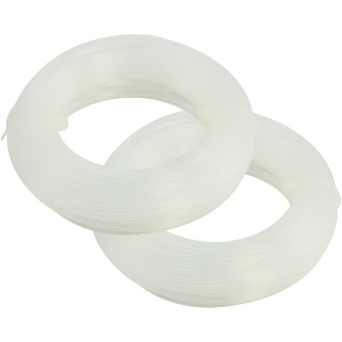 Com-four Ligne de Coupe-Herbe de 30 m, 2 Rouleaux avec Fil de Rechange de 15 m pour Coupe-Herbe ...