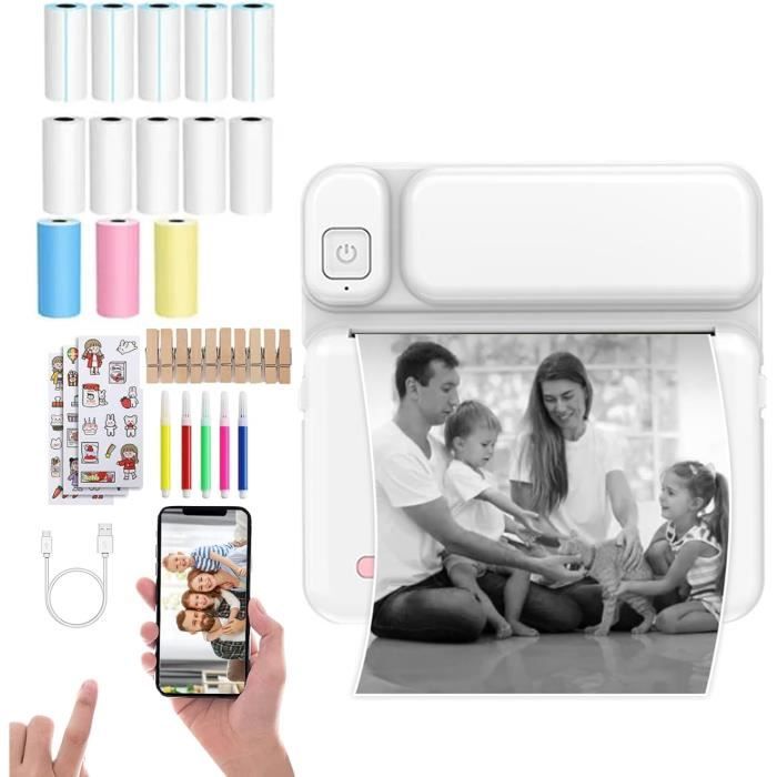 Kvynzz Imprimante Photo Portable, Mini Imprimante Photo Instantané sans ...