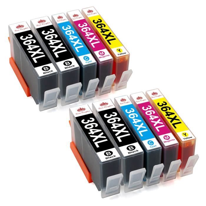 TONER KINGDOM 364XL 10 Cartouche d'encre Compatible pour HP 364 364XL ...