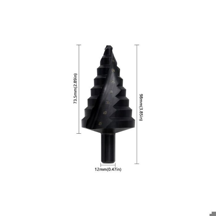 Foret Etage, Foret Conique Hss de 10 À 45 Mm, Foret Fraise Meche Etage ...