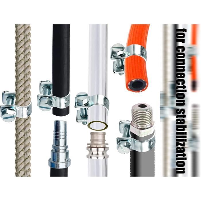 15 Pièces Collier De Serrage Métallique Inox 13-15Mm Colliers Serrage ...