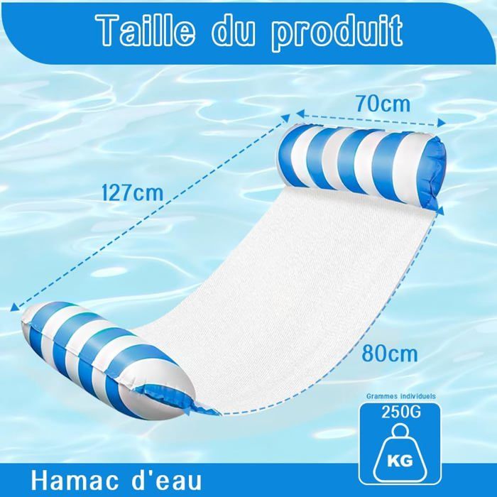 Bouee Piscine Adulte 2 Pièces,Matelas Gonflables pour Piscine,4 en 1 ...