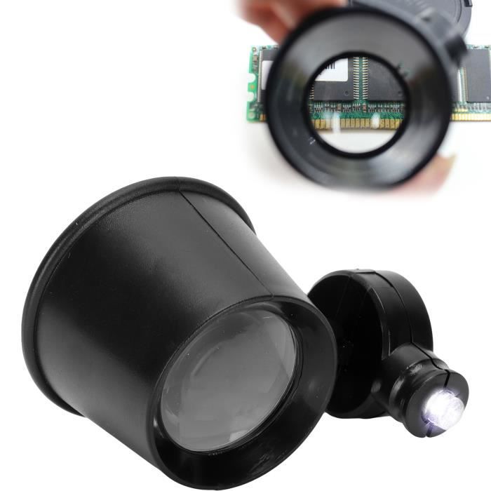 Zerodis Loupe LED Loupe 10X Loupe Oculaire à Grossissement 10X ...