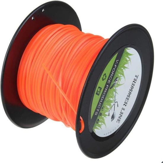 Fil de nylon carré pour débroussailleuse 2,4 mm x 100 m[529] - Cdiscount Jardin