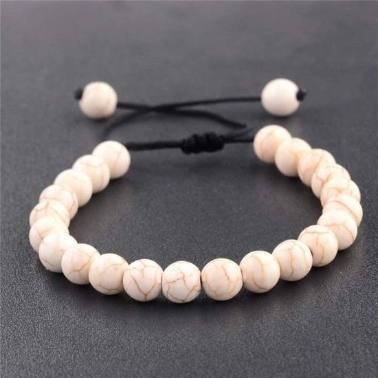 Bracelet En Pierre Naturelle Pour Homme, 7 Chakras 8Mm Perles En Pierre ...
