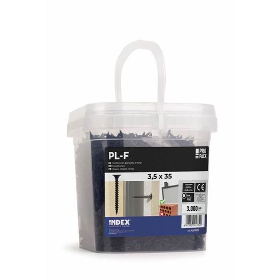 Vis pour cloisons sèches - tête trompette - double filetage - vis ...