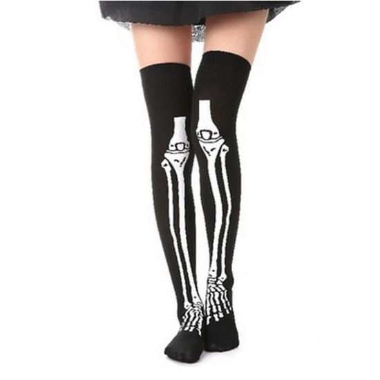 Femmes crâne squelette pure collants Halloween bas bonneterie 8 Styles ...