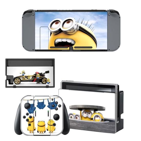 Sticker pour Nintendo Switch, Minions Kit Autocollant Skin Protection ...