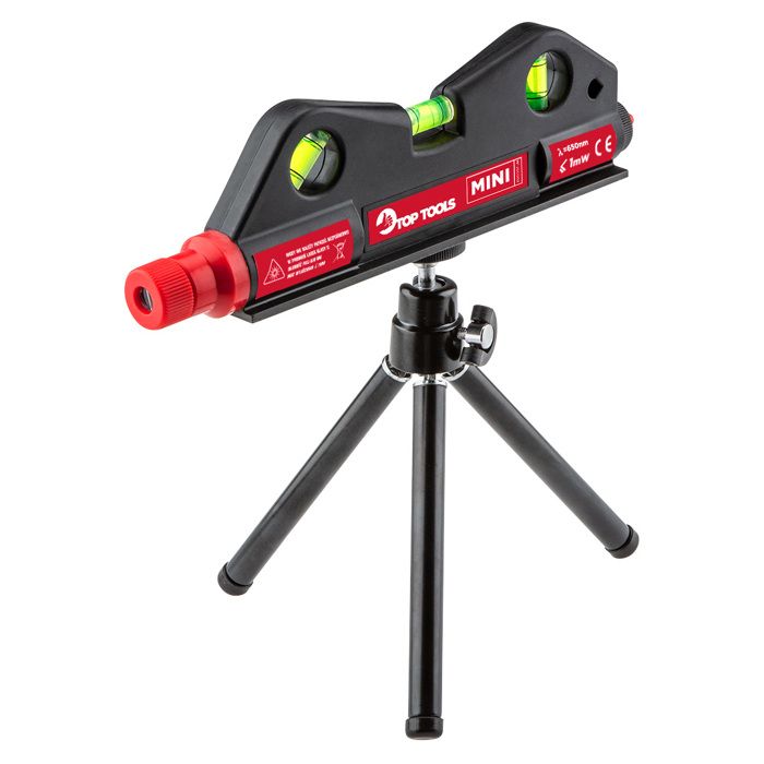 Mini niveau laser - Top Tools - 29C902 - Sans fil - 3 fioles - Trépied ...