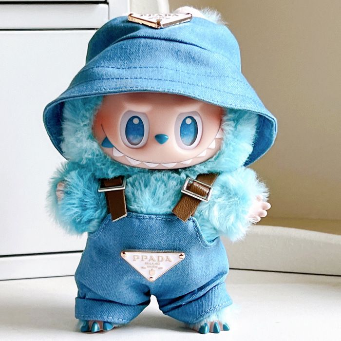 Vêtements seulement] Labubu poudrelles grand nom bretelles chapeaux ...