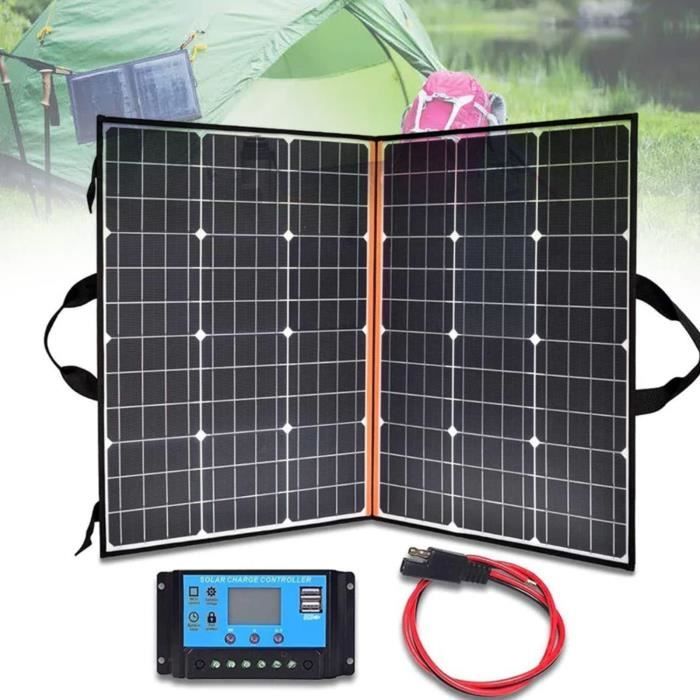 Kit de panneau solaire pliable 200 W 18 V, chargeur solaire pliable portable, panneau solaire ...