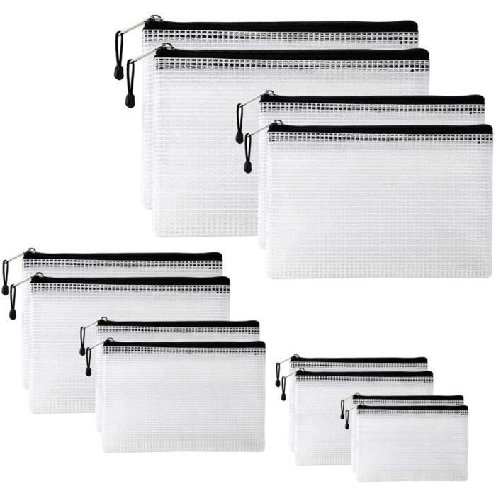 YOTINO 12 Pièces Pochettes pour DocumentsPochette Zippée SouplesExtra ...