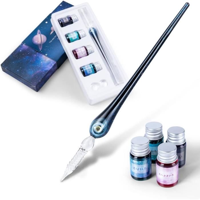 Lot De Stylos Plume En Verre, Stylo De Calligraphie, Stylo Signature En ...