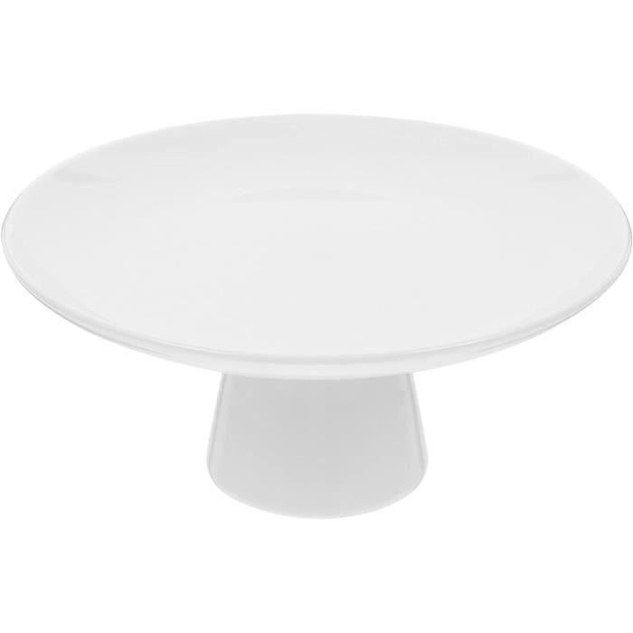 Plateau Décoratif En Céramique - Présentoir À Gâteaux Rond Blanc ...