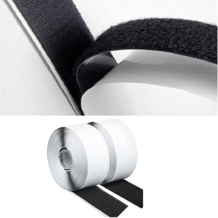 Lot de 2 velcro double face, 20mm*10M velcro autocollant,velcro adhésif ...