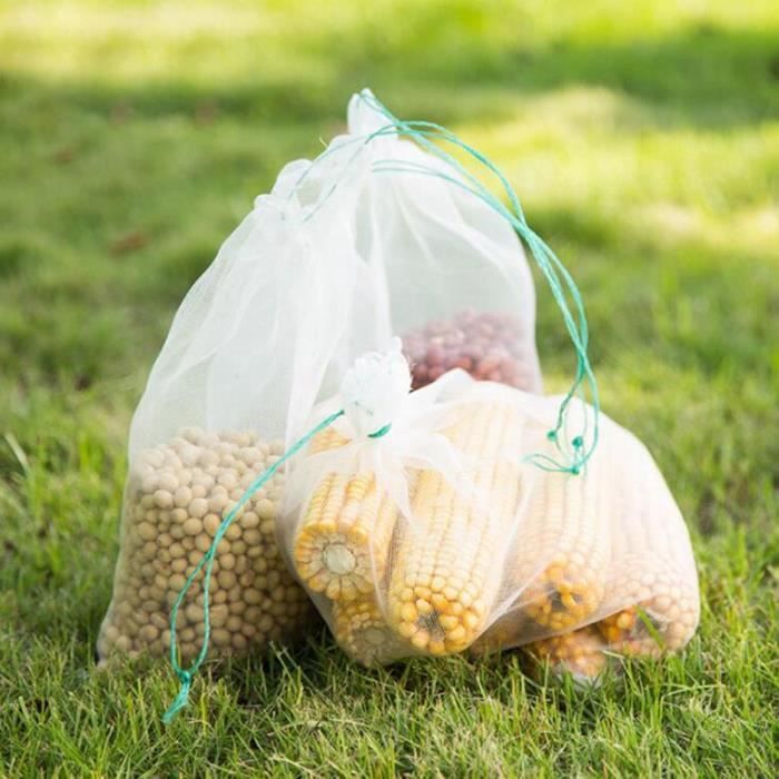 15x25cm 50 pièces Sacs filet en nylon pour fruits et raisin, sacs de ...