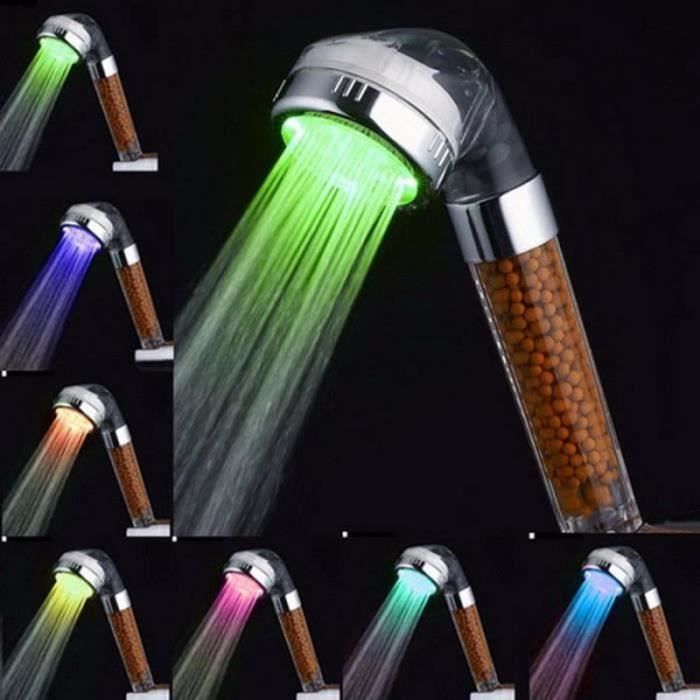 Creative ions négatifs automatiques anions LED Pomme de douche ...