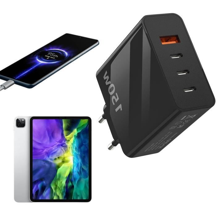 Chargeur Mural Usb C | Chargeur Pd À 4 Ports, Puissance 150 W,Qc5.0 Chargeur Rapisécurité Usb C ...