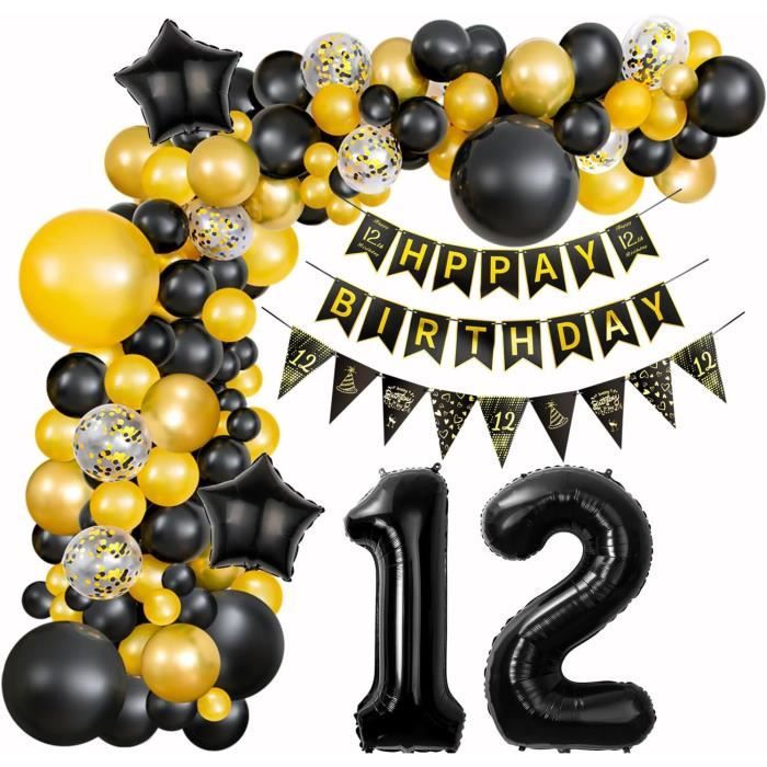 Decoration Anniversaire 12 Ans Garcon Ballon 12 Ans Décorations ...