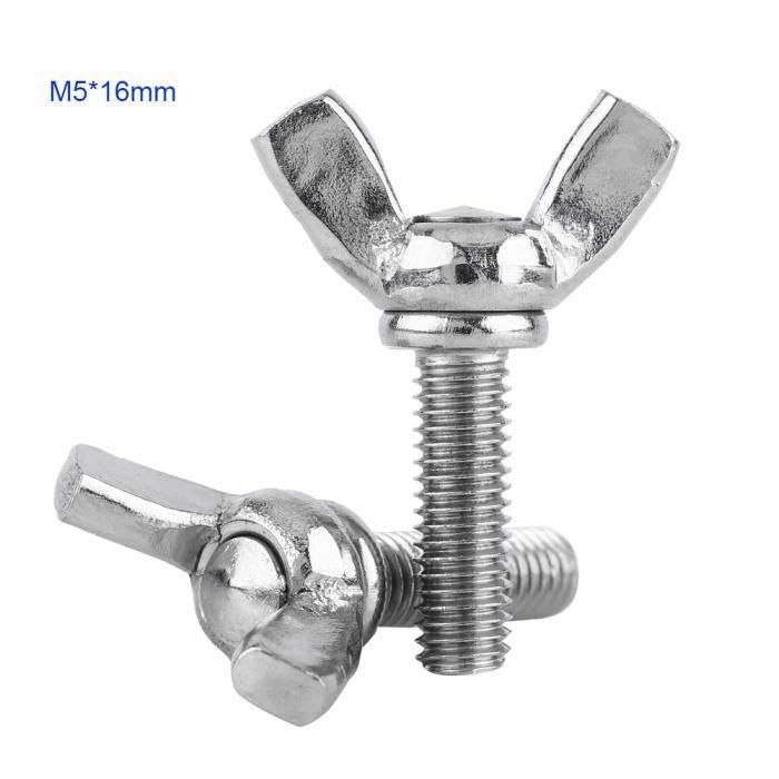 EJ.life attache 5 pièces / sac 304 vis papillon aile en acier inoxydable boulons accessoire de ...