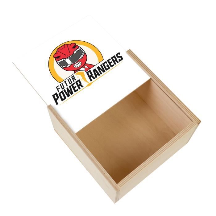 Boite Coffret en Bois - Futur Power Rangers (11 x 11 x 3,5 cm ...