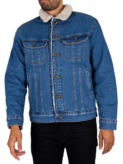 Veste en jean Lee Sherpa - blue azure Blue azure - Cdiscount Prêt-à-Porter