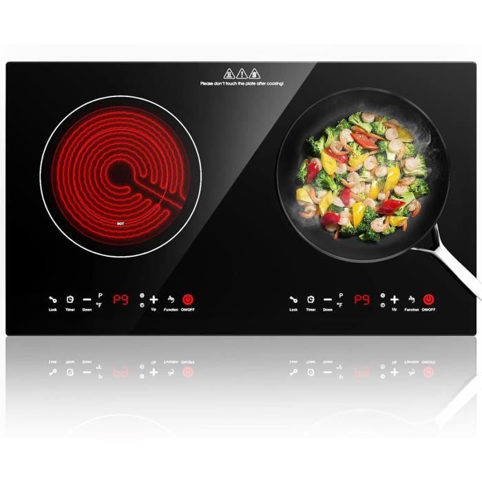 Plaque Induction 2 Feux,Double Plaque De Cuisson Induction Plate 3600W ...