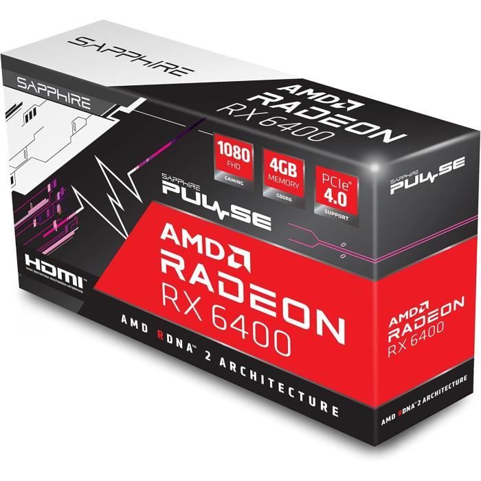 Générique Amd 4Gb Rx6400Xt Pulse Gaming Oc 4Gb Hdmi-Dp Pulse Amd ...