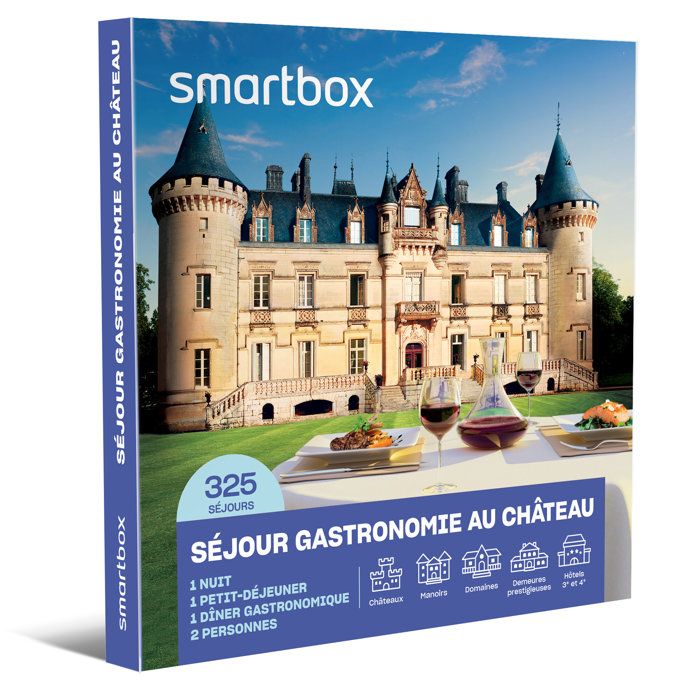Coffret Cadeau SMARTBOX - Séjour gastronomie châteaux et belles ...