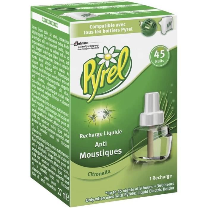 Pyrel Recharge pour Diffuseur Électrique Liquide, Anti-Moustiques ...
