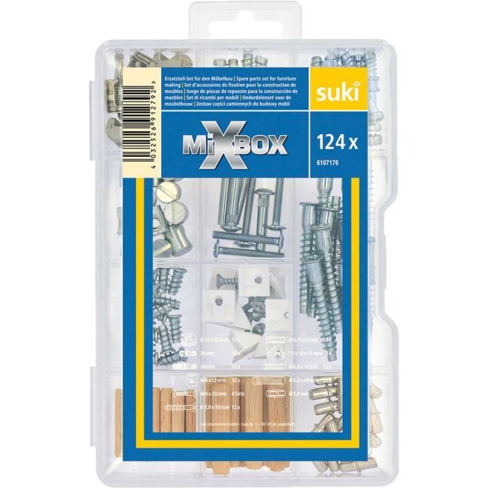 Kit de réparation - SUKI - 124 pièces - Réparation meubles - Livraison ...