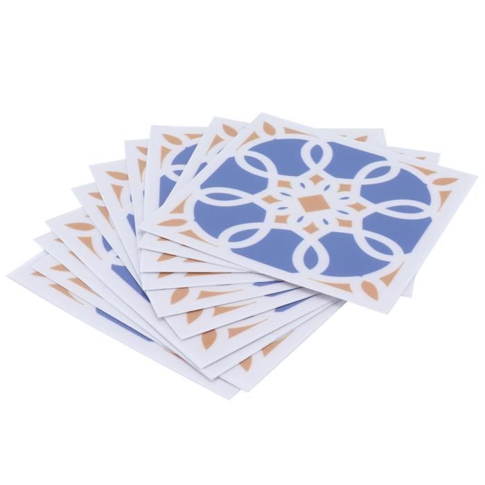 10 pièces PVC carrelage autocollant sol autocollant mural auto-adhésif ...