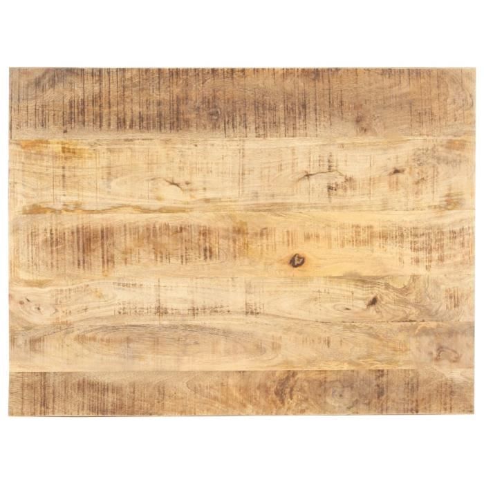 MAD Dessus de table Bois de manguier solide 15-16 mm 90x70 cm ...