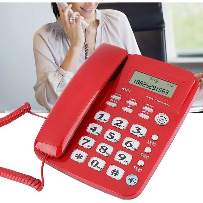 Filed Phone, W520 Téléphone Fixe À Domicile Sans Fil Téléphone De Bureau Fixe Bureau Mobile ...