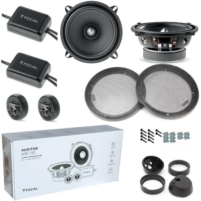 1 Kit 2 Voies Focal Auditor Ase-130 Ase130 5" 130 Mm 13 Cm 50 Watts Rms 100 Watts Max Avec 2 ...